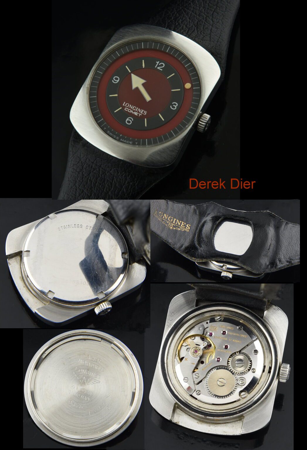 1970 Longines Comet Red Dial - Watches To Buy - Vintage For Sale