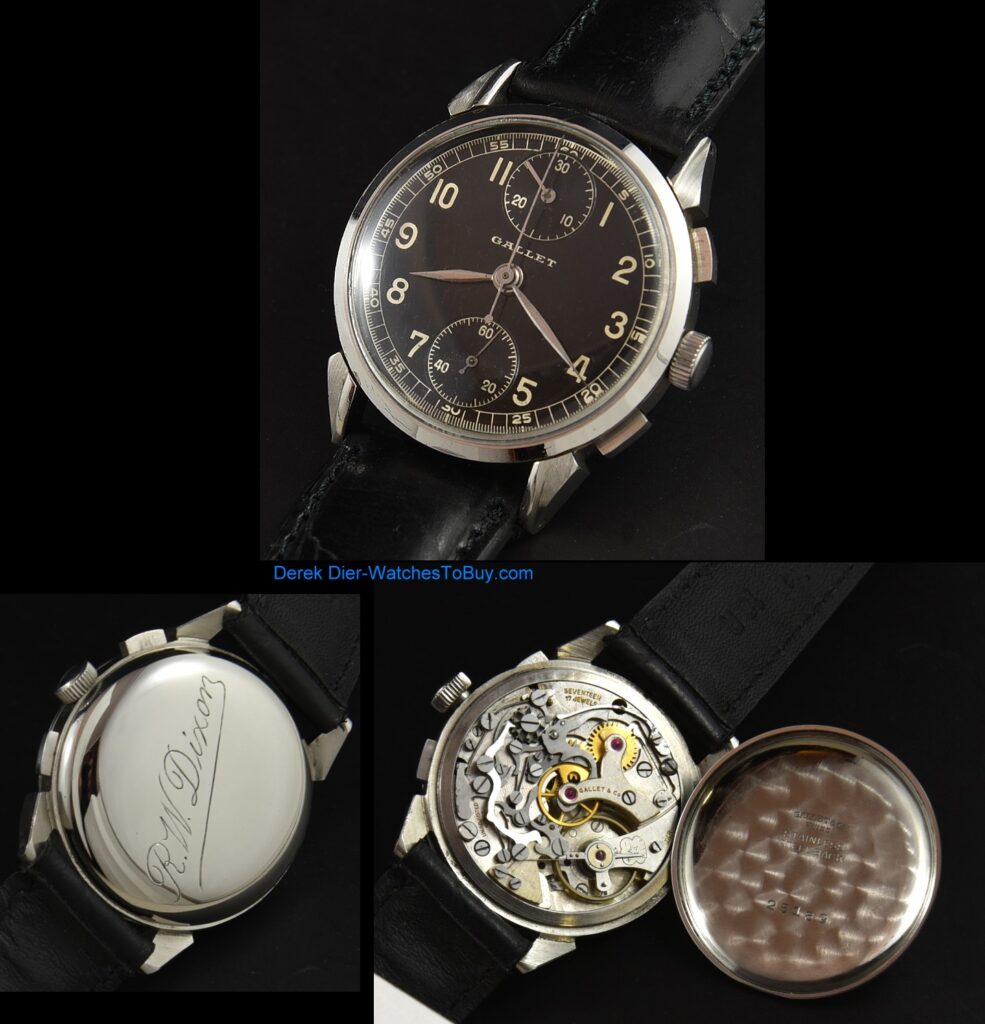 Gallet WW2-Era Chronograph - Watches To Buy - London ON